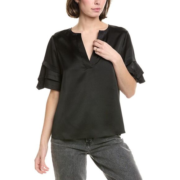 Frame Denim | Tops | Frame Denim Womens Frame Tiered Sleeve Blouse ...